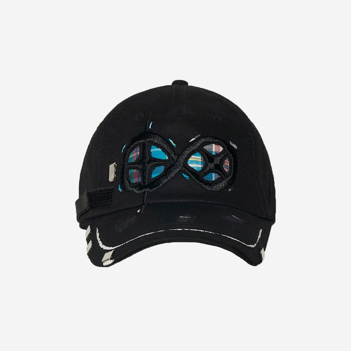 플러스 에잇 엑스 피에로 블루 체크 글로우 캡 스티치 도깨비 버전 +8X Pierrot Blue Check Glow Cap ...