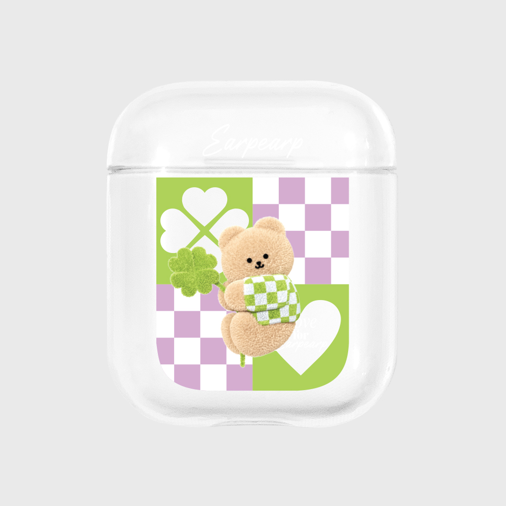 클로버 코비 패턴(에어팟-클리어) CLOVER COVY PATTERN(AIRPODS-CLEAR) - 어프어프