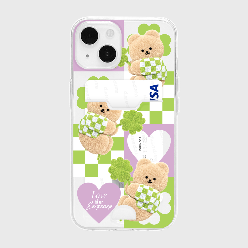 클로버 코비 패턴(카드수납-젤리) CLOVER COVY PATTERN(CARD JELLY CASE) - 어프어프