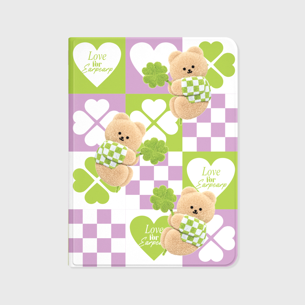 클로버 코비 패턴-퍼플(아이패드-커버) CLOVER COVY PATTERN-PURPLE(IPAD-COVER) - 어프어프