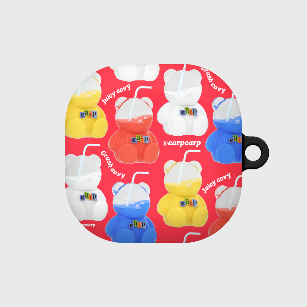 쥬씨 코비 패턴-레드(버즈-하드) JUICY COVY PATTERN-RED(BUDS HARD) - 어프어프