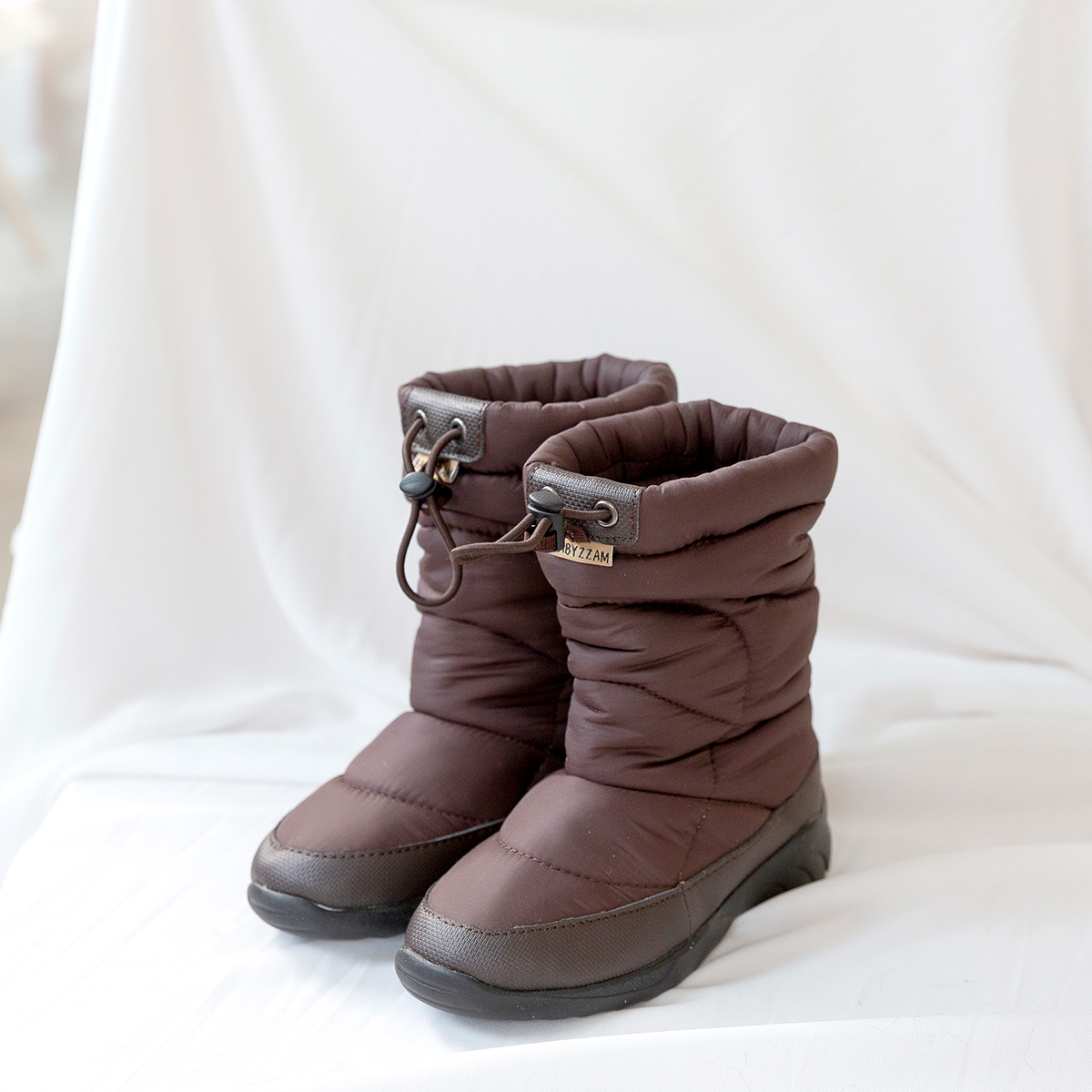 남여공용 투패딩 부츠 브라운 two-padded boots - 베이비잼