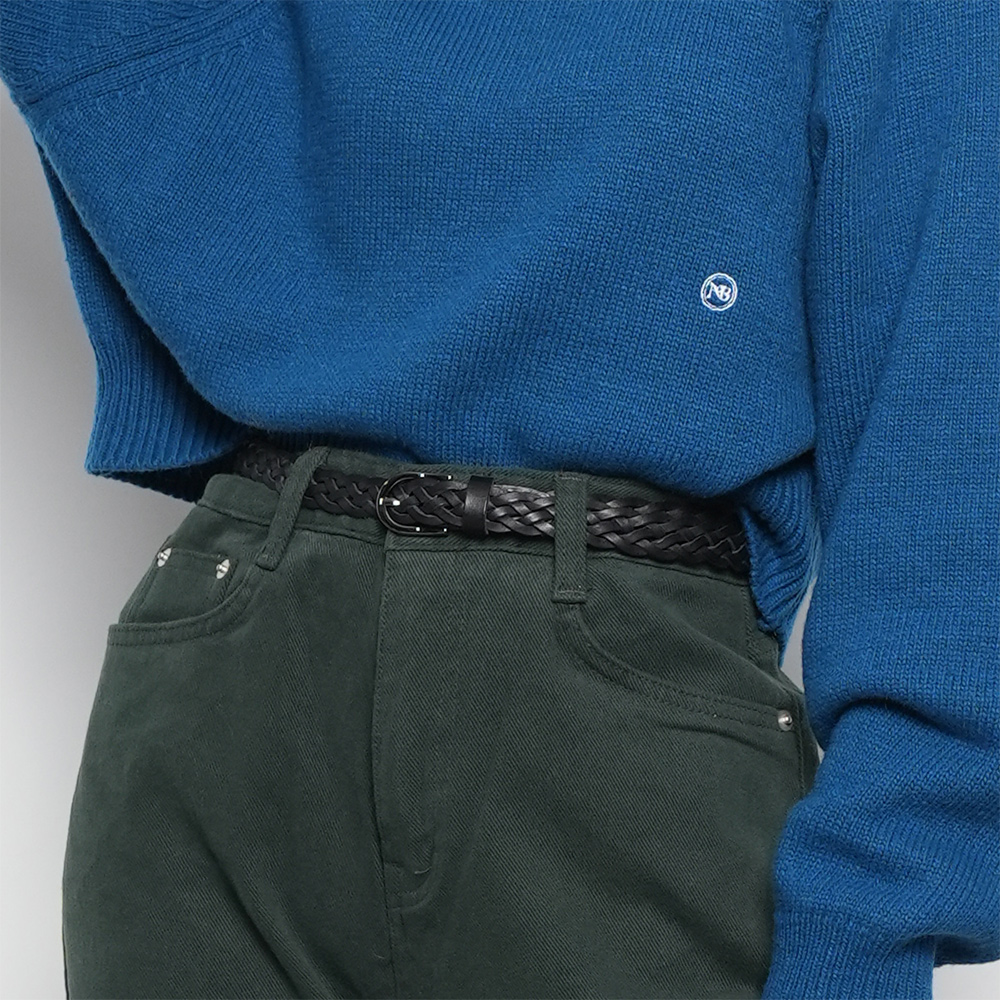 우먼 클래식 포멀 소가죽 꽈배기 벨트 블랙 woman classic formal leather twister belt black ...
