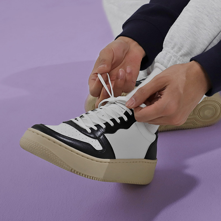 6cm 키높이 스니커즈 라온 블랙 [230~280MM] High-up Shoes RAON Black - 힐탑