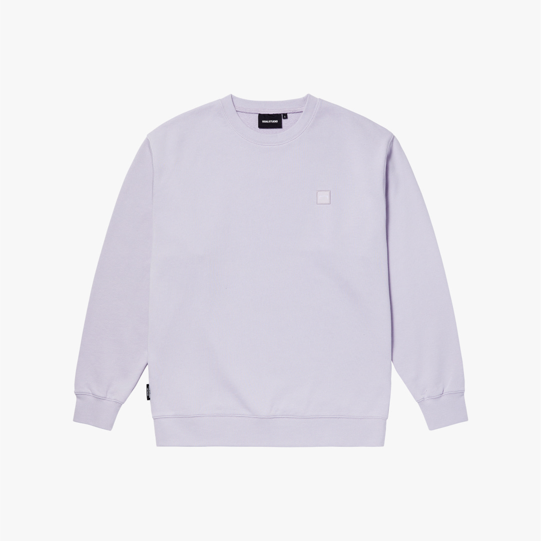 에센셜 아플리케 스웨트-라벤더 ESSENTIAL APPLIQUE SWEAT-LAVENDER - 골스튜디오