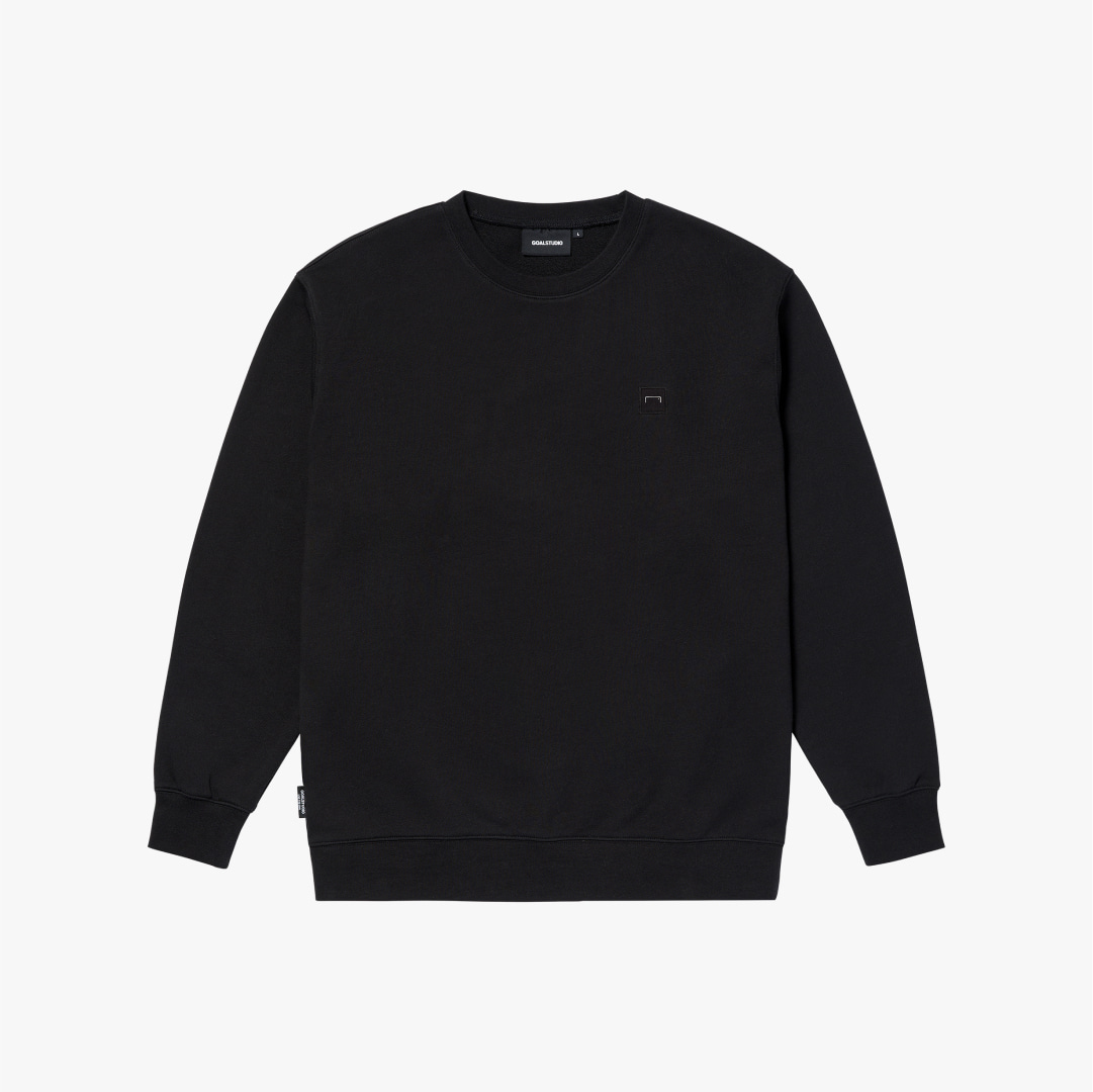 에센셜 아플리케 스웨트-블랙 ESSENTIAL APPLIQUE SWEAT-BLACK - 골스튜디오