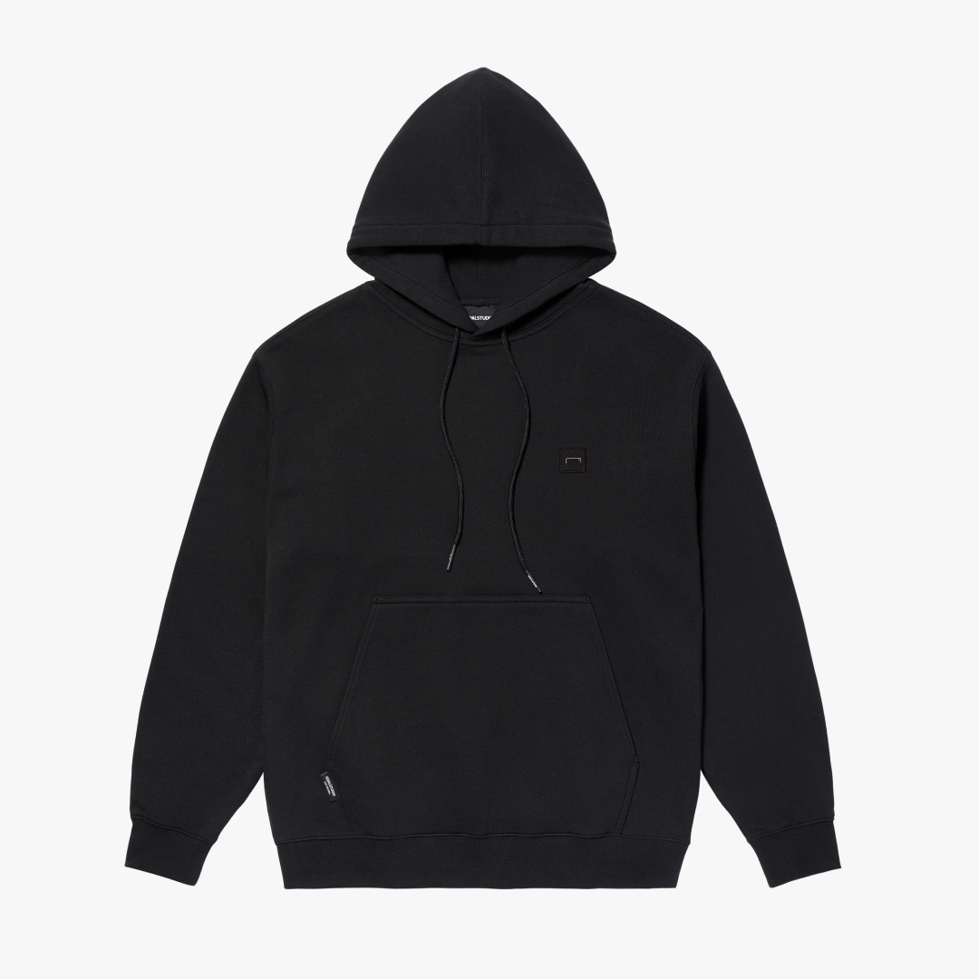 에센셜 아플리케 후디-블랙 ESSENTIAL APPLIQUE HOODIE-BLACK - 골스튜디오