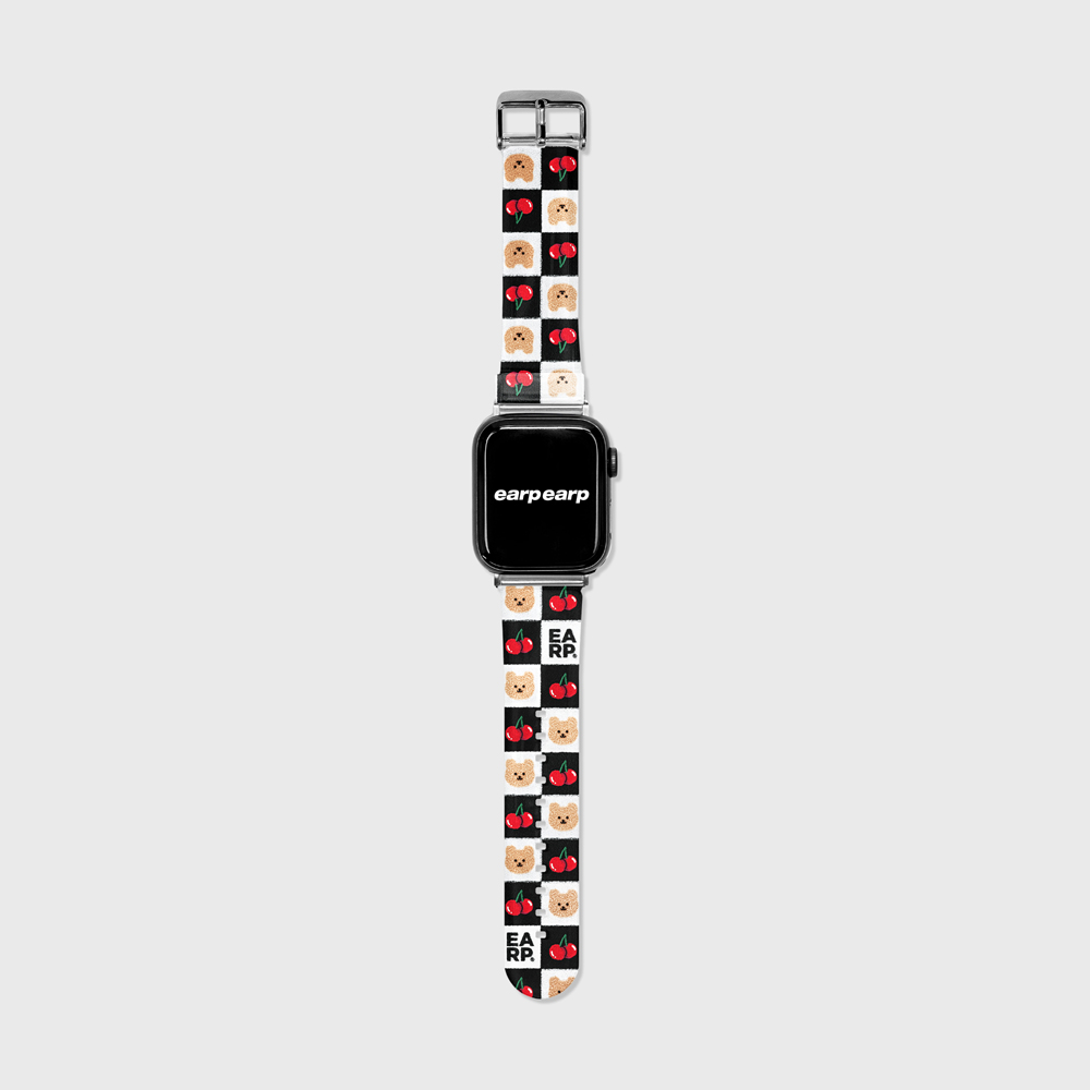CHECKER BOARD CHERRY COVY-BLACK(애플워치-스트랩) CHECKER BOARD CHERRY COVY ...