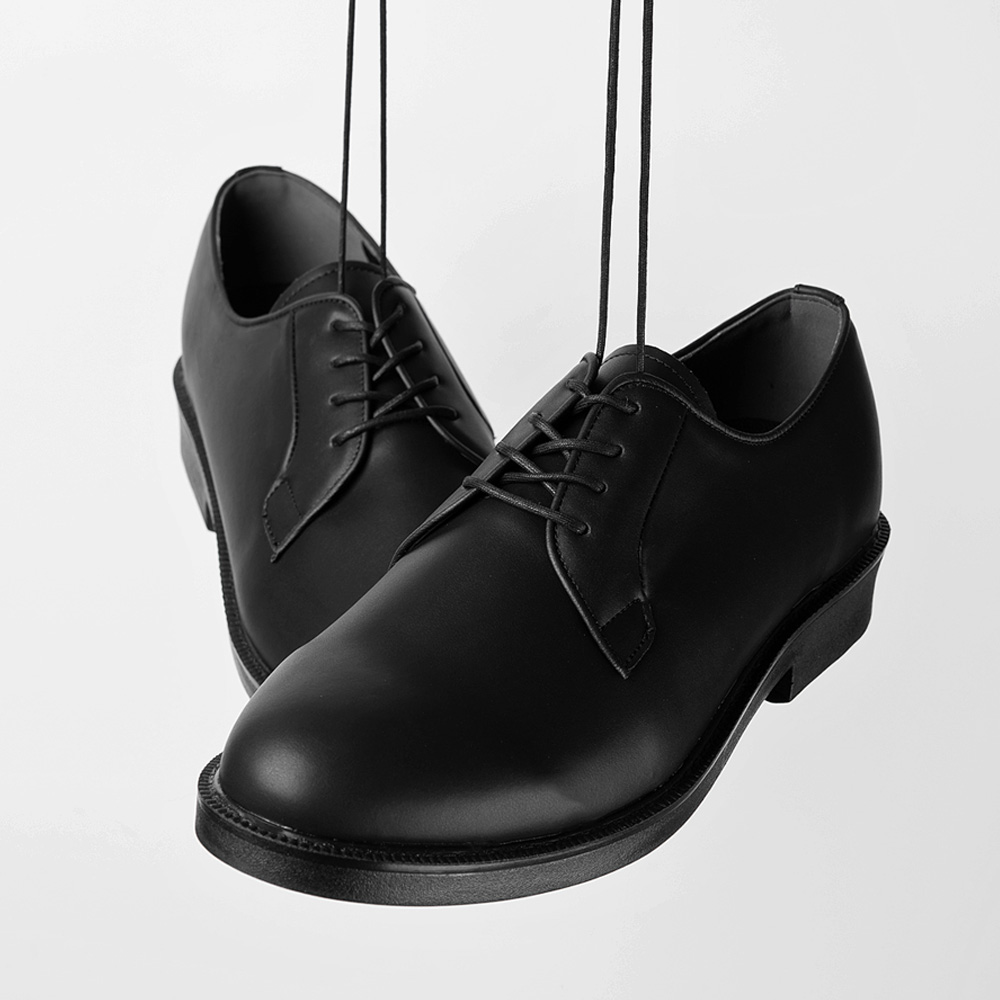 ST310 아리스 4홀 더비 카본블랙 ST310 Aries 4 hole derby shoes carbonblack - 스텝스