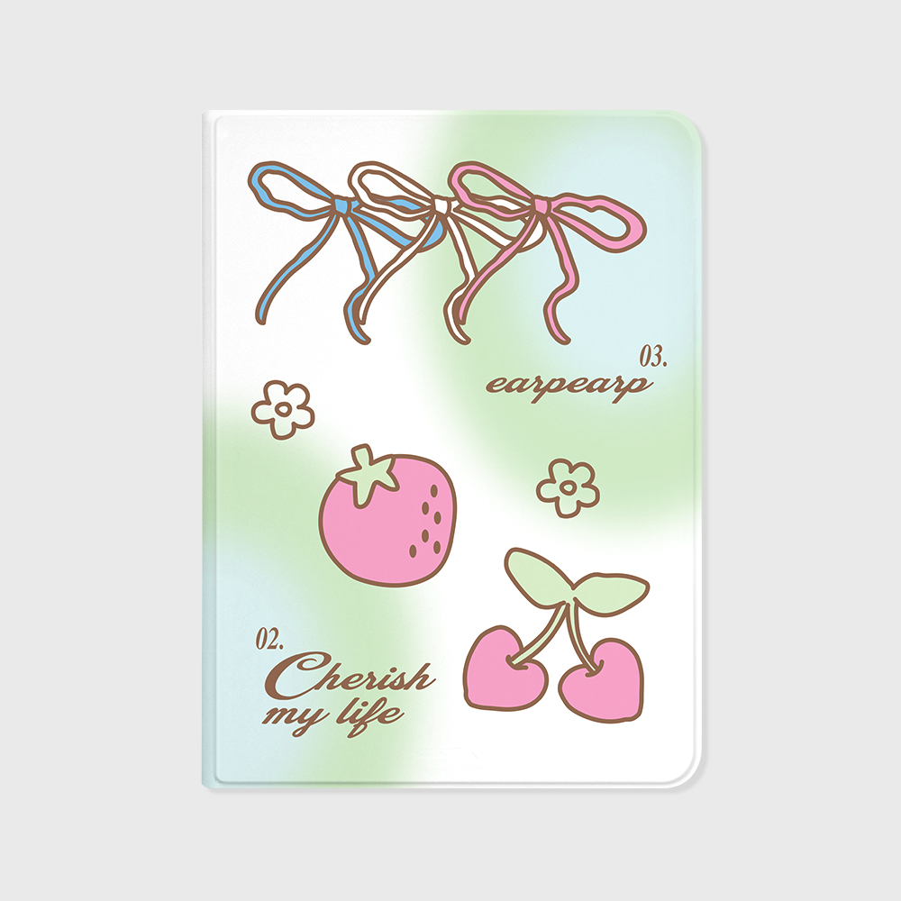 RIBBON CHERRY-WHITE(아이패드-커버) RIBBON CHERRY-WHITE(IPAD COVER) - 어프어프