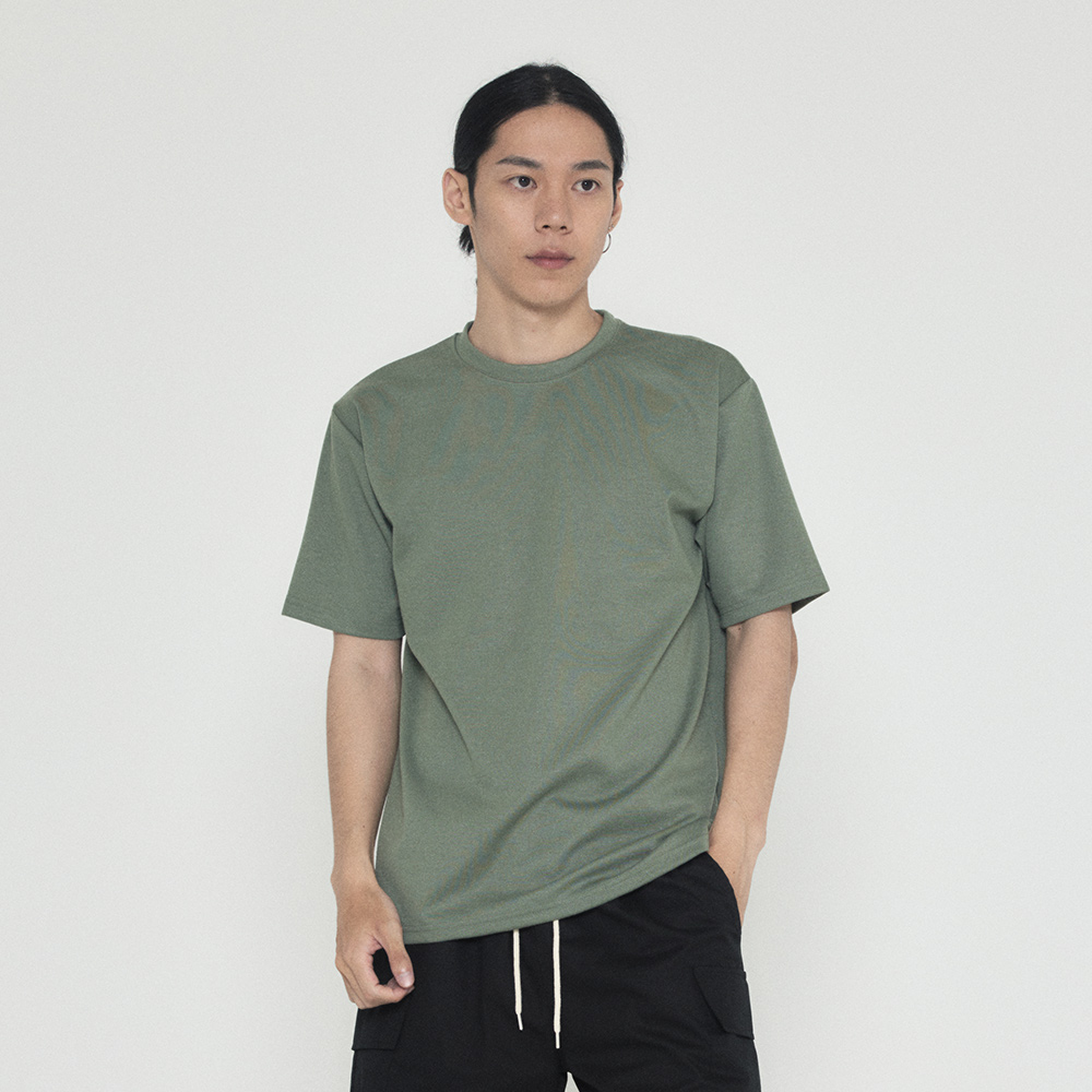 베이직 무지 반팔티셔츠 (올리브) BASIC MUJI SHORT SLEEVE (OLIVE) - 아날로그무드