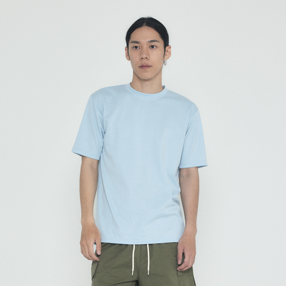 베이직 무지 반팔티셔츠 (스카이블루) BASIC MUJI SHORT SLEEVE (SKYBLUE) - 아날로그무드