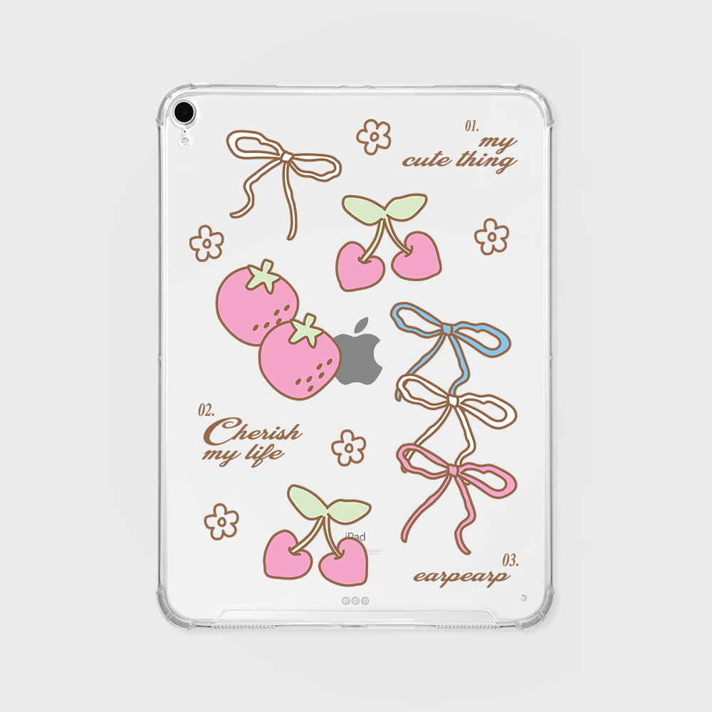 RIBBON CHERRY(아이패드-클리어하드) RIBBON CHERRY(IPAD CLEAR CASE) - 어프어프