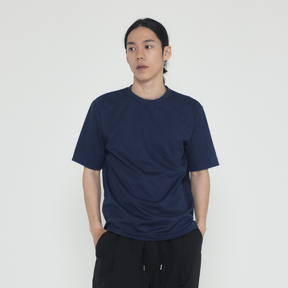 베이직 무지 반팔티셔츠 (네이비) BASIC MUJI SHORT SLEEVE (NAVY) - 아날로그무드