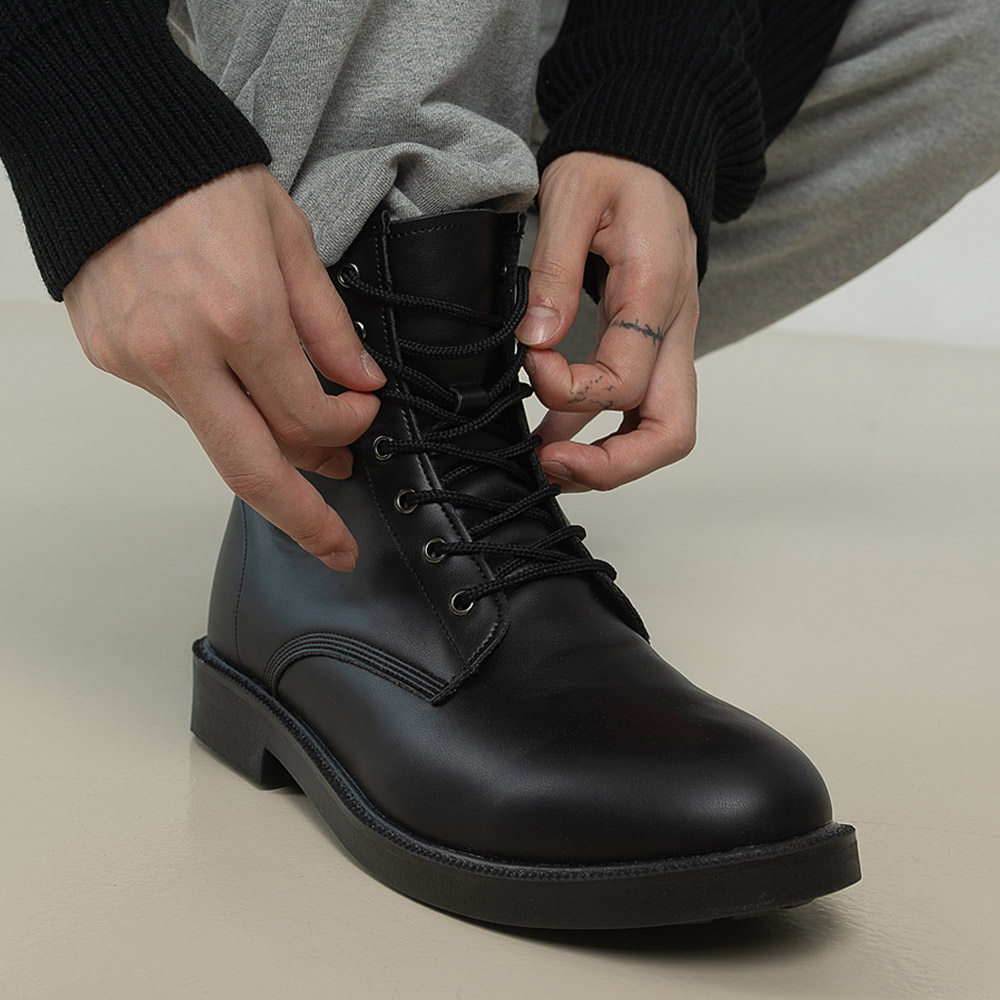 ST326 라세르타 베이직 워커 블랙 ST326 Lacerta basic work boots black - 스텝스