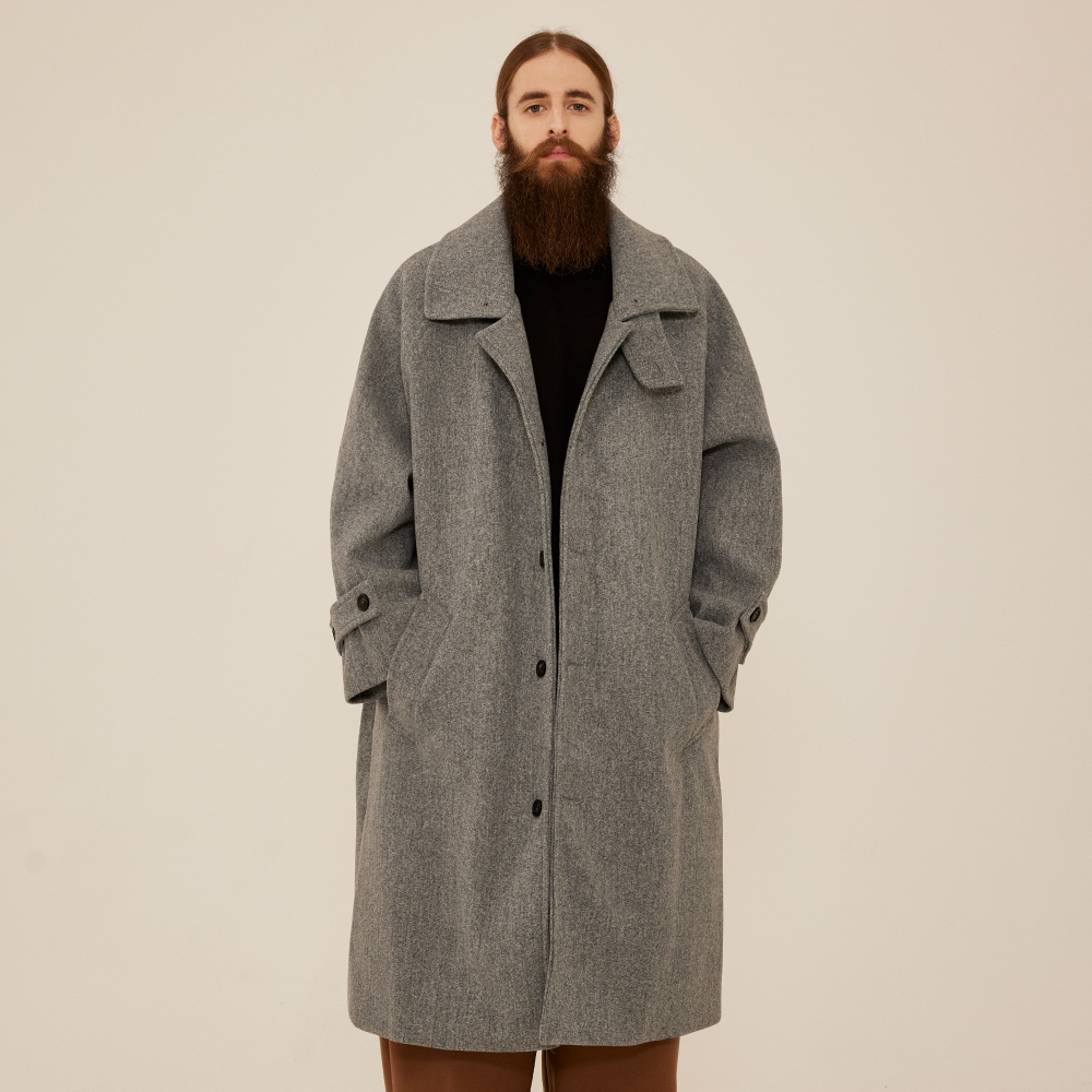 CB OVERSIZE BALMACAAN WOOL COAT (GRAY) CB OVERSIZE BALMACAAN WOOL COAT ...