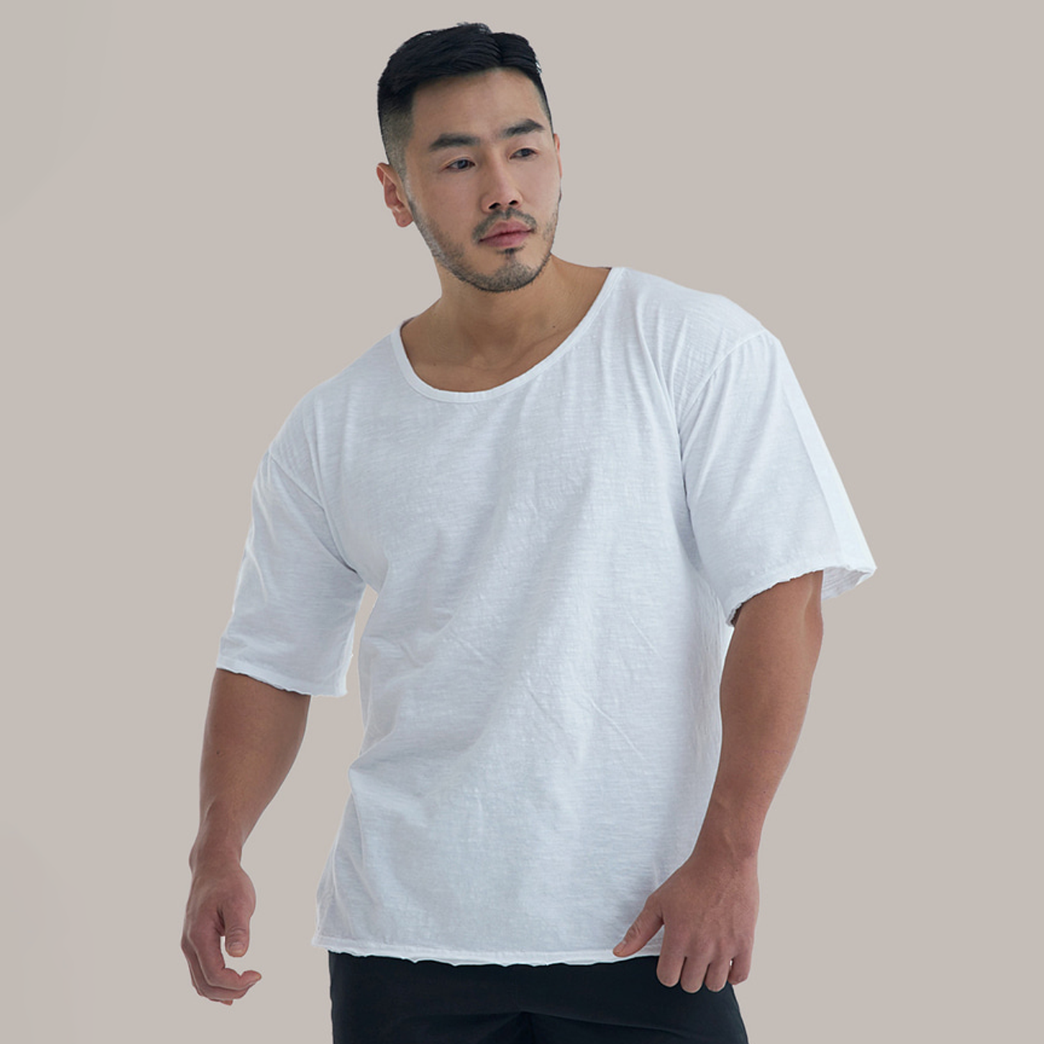 짐브로 빈티지 U넥 반팔 GBRO VINTAGE U NECK T SHIRT - 짐브로