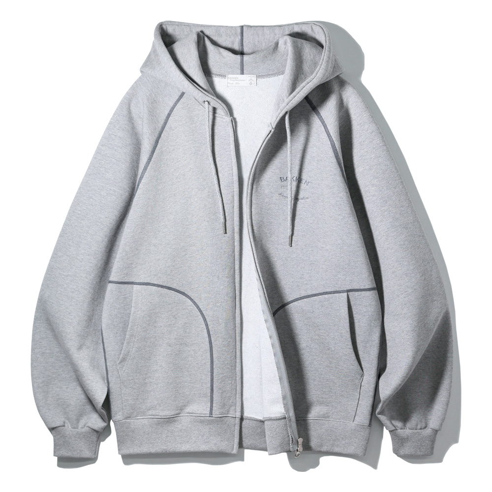 바켄 Essential 후드 집업 BK7988_멜란지그레이 Bakken Essential Hoodid zip-up BK7988 ...