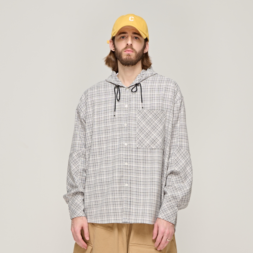 CB CHECK HOOD SHIRT (BLACK) CB CHECK HOOD SHIRT (BLACK) - 카고브로스