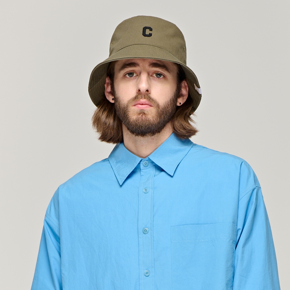 CB LOGO ROUND BUCKET HAT (KHAKI) CB LOGO ROUND BUCKET HAT (KHAKI) - 카고브로스