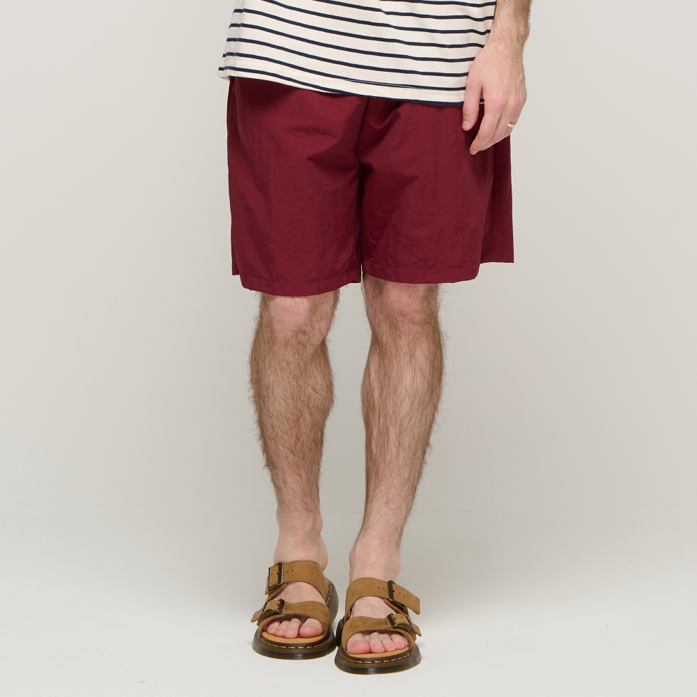 CB POINT LABEL LOGO NYLON PANTS (BURGUNDY) CB POINT LABEL LOGO NYLON ...