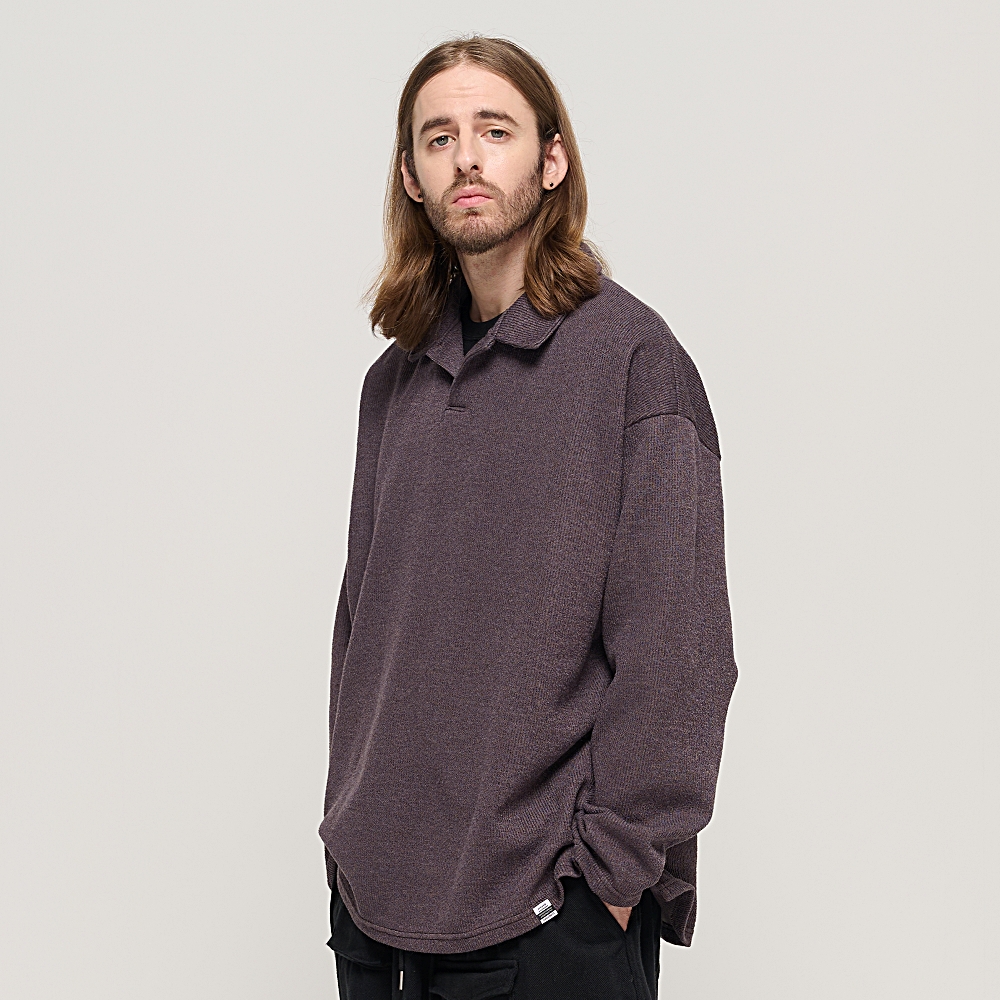 CB COLLAR OVER KNIT (BROWN) CB COLLAR OVER KNIT (BROWN) - 카고브로스