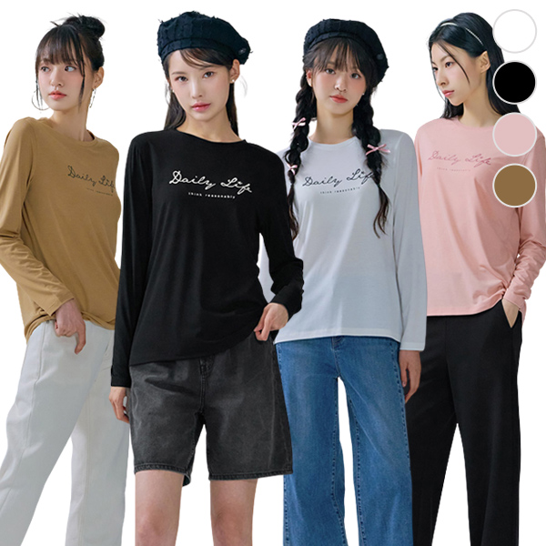 레터링 BASIC T-SHIRT/4Color Lettering BASIC T-SHIRT/4Color - 체이스컬트