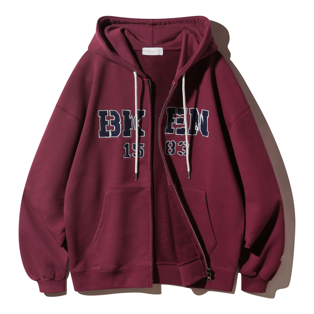 바켄 BKEN 1583 후드 집업 BK7990_와인 BAKKEN BKEN 1583 HOOD ZIP-UP BK7990_WINE - 바켄