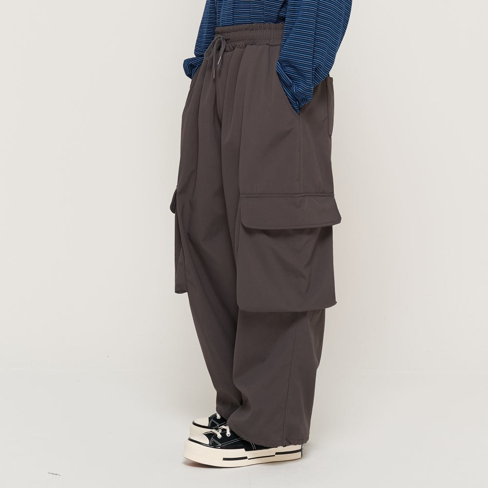 WIND ANORAK NAPPING WIDE CARGO PANTS (CHARCOAL) WIND ANORAK NAPPING ...