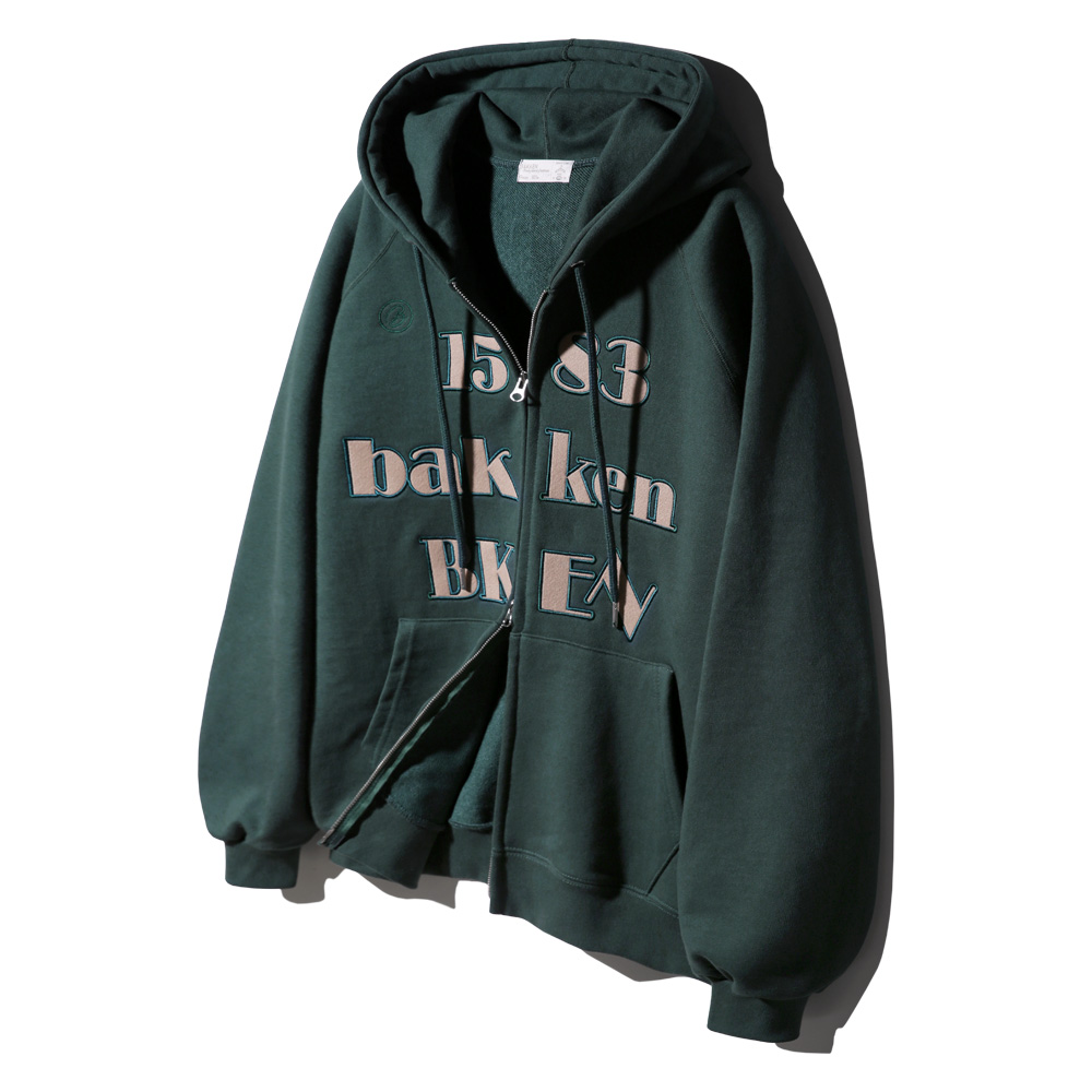 바켄 bken 후드 집업 BK7983_다크그린 BAKKEN bken HOOD ZIP-UP BK7983_DG - 바켄