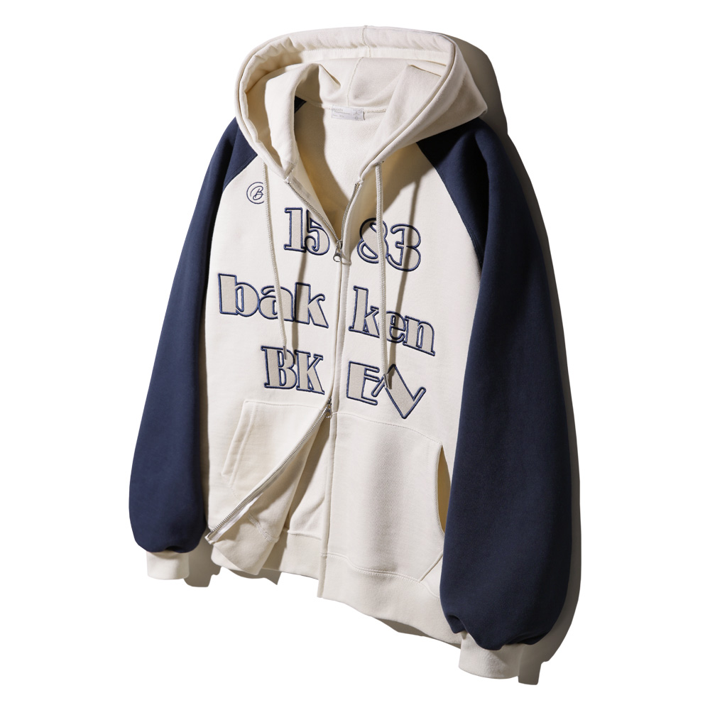 바켄 bken 후드 집업 BK7983_크림(네이비) BAKKEN bken HOOD ZIP-UP BK7983_CR - 바켄