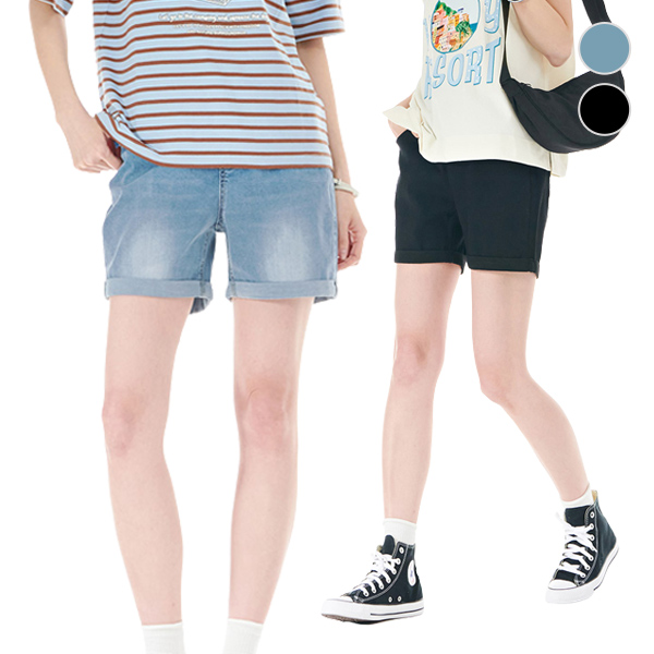 올밴딩 4부 롤업 데님 PANTS/2Color Seersucker 4-part PANTS/2Color - 체이스컬트