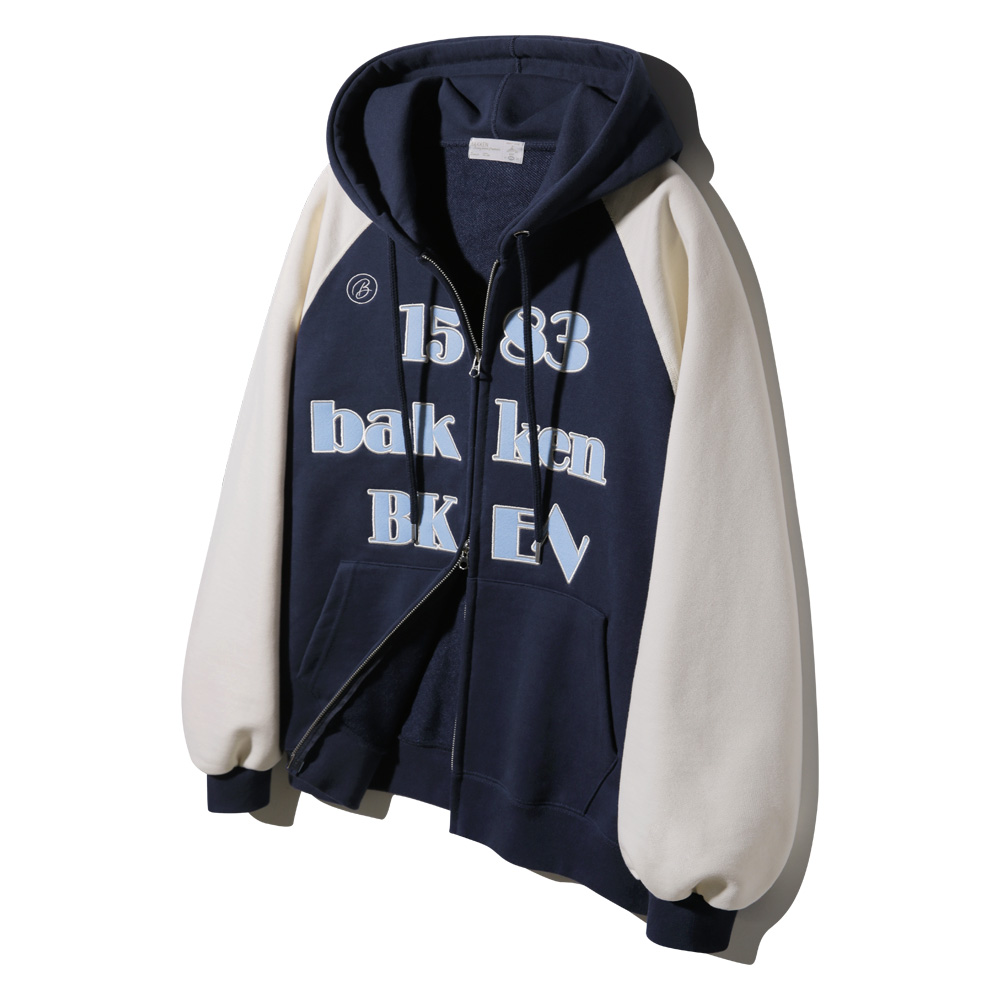 바켄 bken 후드 집업 BK7983_네이비(크림) BAKKEN bken HOOD ZIP-UP BK7983_NA - 바켄