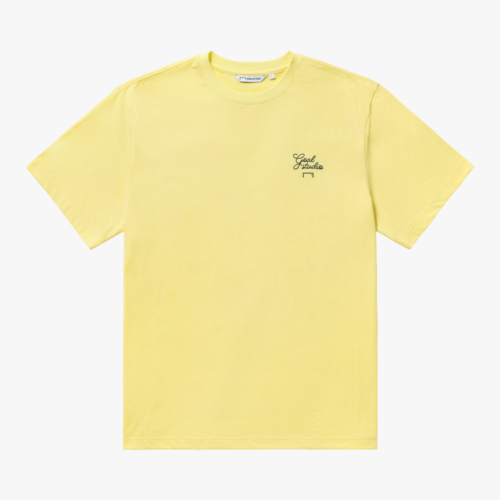ESSENTIAL SCRIPT TEE-LIGHT YELLOW ESSENTIAL SCRIPT TEE - 골스튜디오
