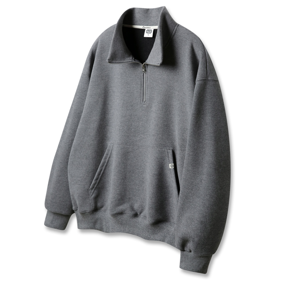 앨빈클로 니켈 반집업 오버핏 무지 맨투맨 MAR619 (6 COLOR) ALVINCLO NICKEL HALF ZIP-UP ...