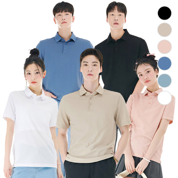 공용 에센셜 COOL PK 카라 반팔 T-SHIRT/6Color COOL PK Collar Short Sleeve T-SHIRT ...