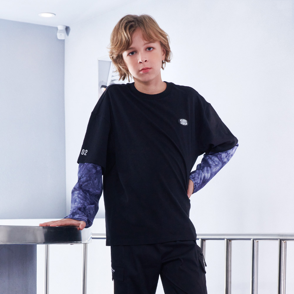 [2color]남아 레이어드 타이다이 T-shirt [2color]Boys' Layered Tie-Dye T-shirt - 오션스카이