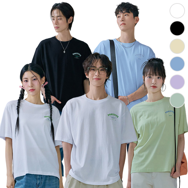 공용 레터링 GRAPHIC 반팔 T-SHIRT/6Color unisex Lettering GRAPHIC Short Sleeve ...