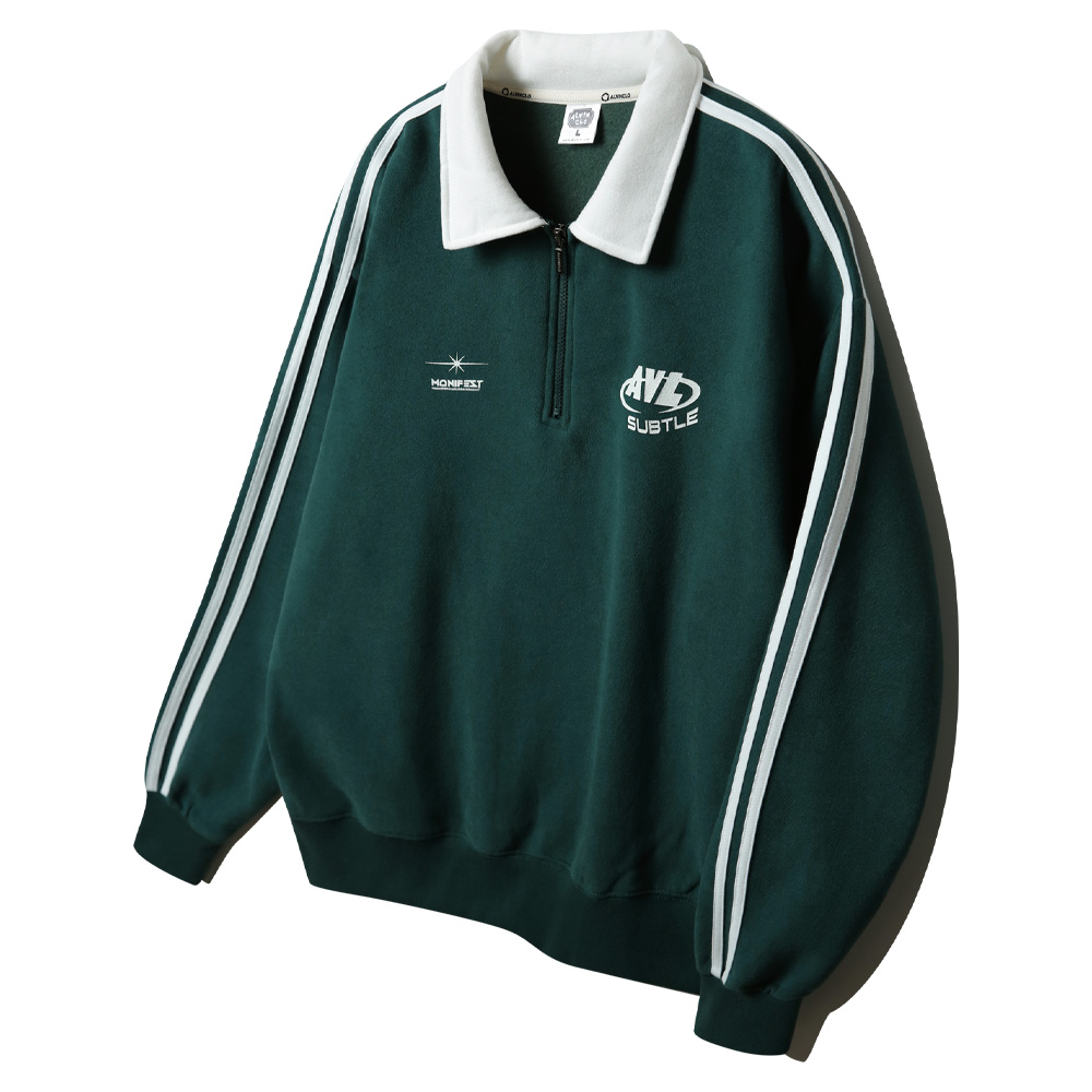 앨빈클로 AVL 트랙 카라넥 오버핏 맨투맨 MAR931 (4 COLOR) AlVINCLO AVL TRACK COLLAR NECK ...