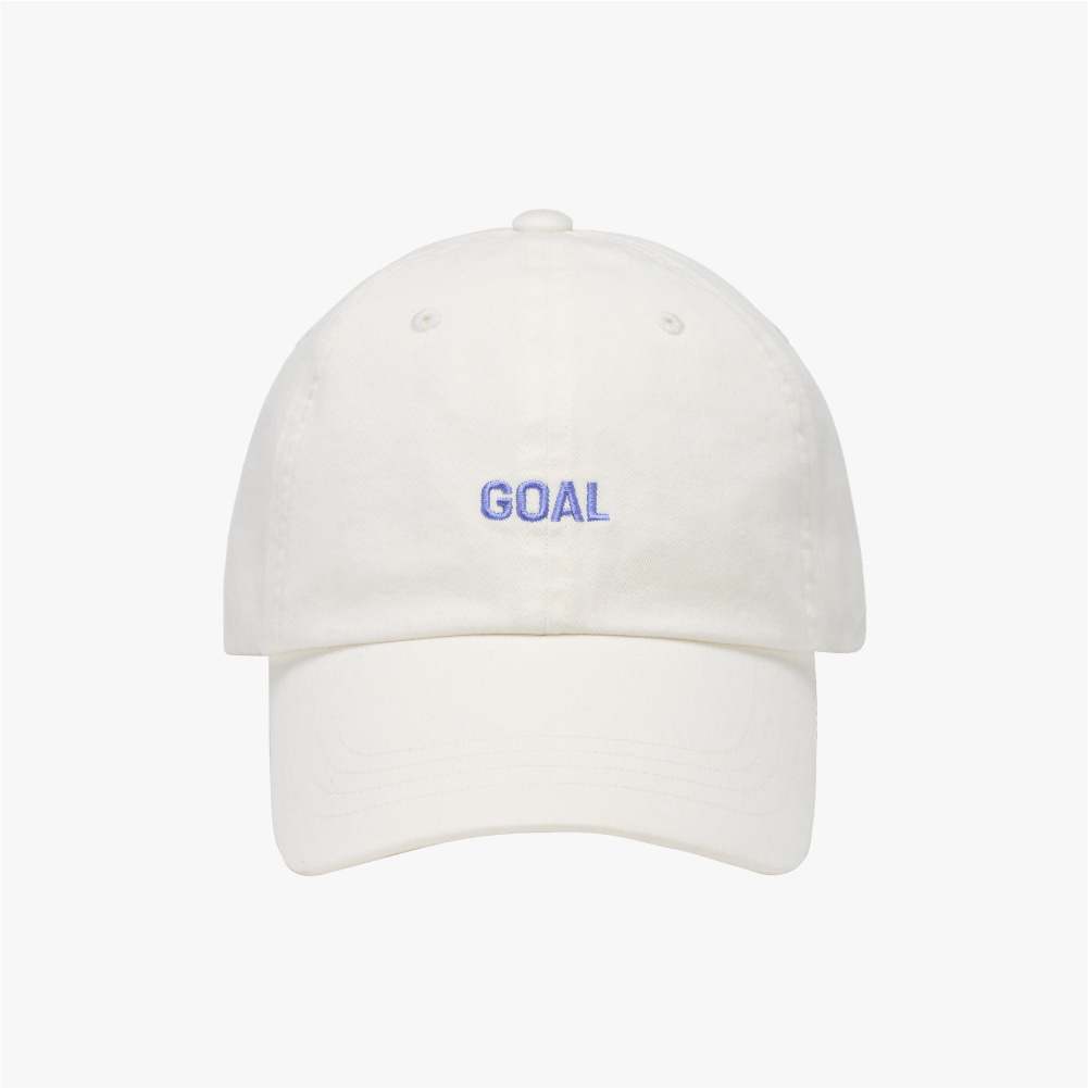 GOAL EMBROIDERY BALL CAP-OFF WHITE GOAL EMBROIDERY BALL CAP - 골스튜디오