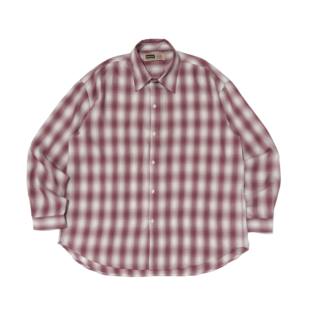 오버사이즈 컬러 체크셔츠 (레드) Oversized Color Check Shirt (RED) - 카고브로스