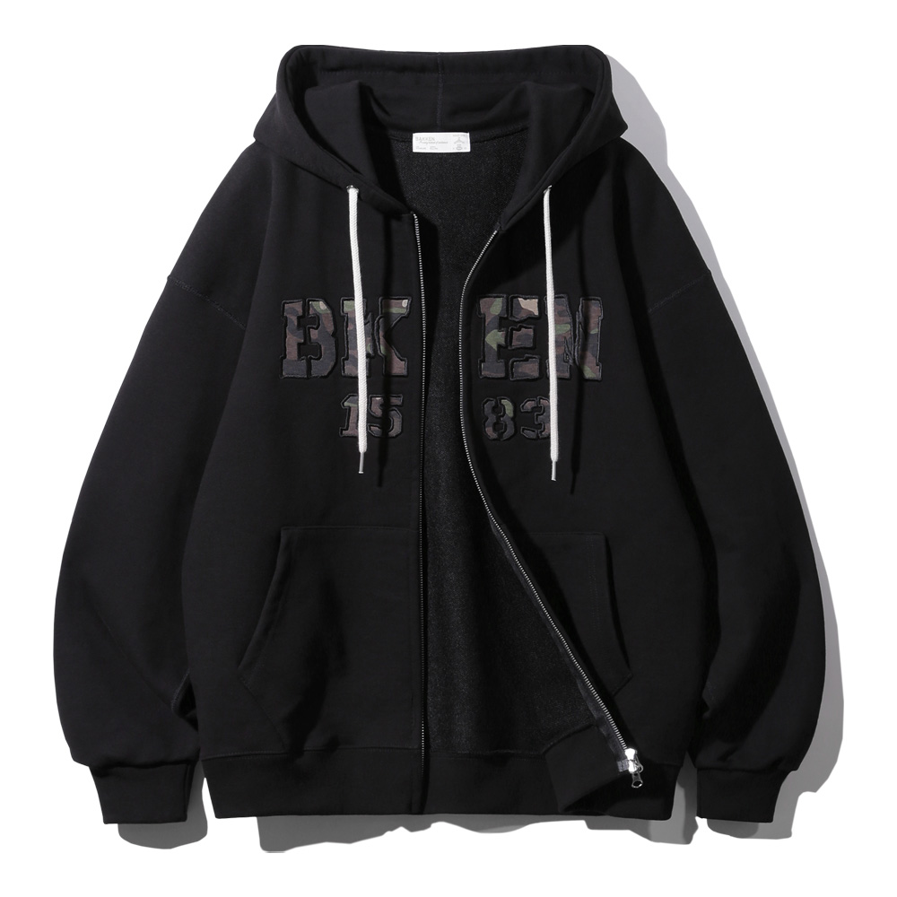 바켄 BKEN 1583 후드 집업 BK7990_블랙 BKEN 1583 ZIP UP HOODIE BK7990_BK - 바켄
