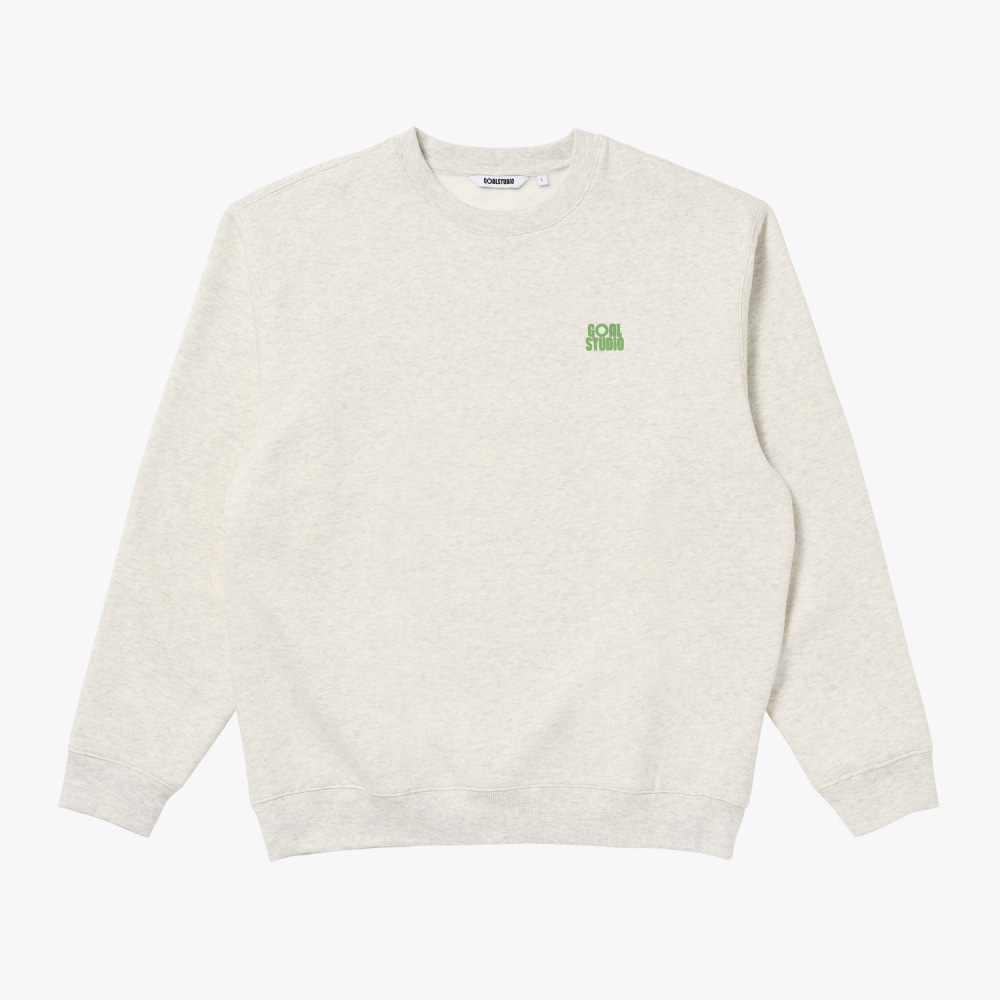 ESSENTIAL BRUSHED SWEAT-OAT MEAL ESSENTIAL BRUSHED SWEAT - 골스튜디오