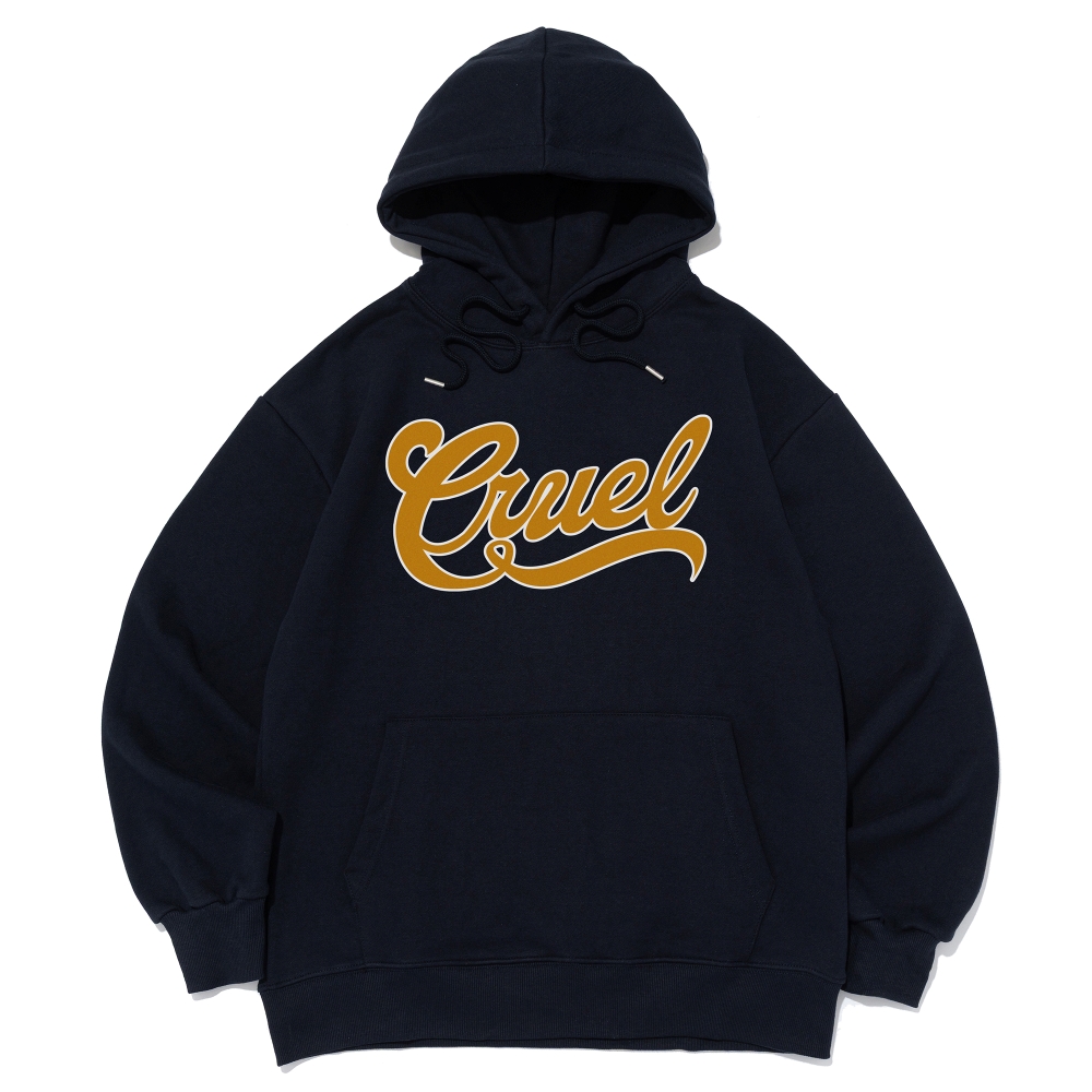 [기모선택] CRUEL LOGO HOOD T-SHIRT (NAVY) CRUEL LOGO HOOD T-SHIRT (NAVY ...